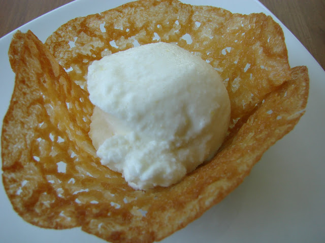 Halal Mama: Tuile Cups with Super Lemon Ice Cream