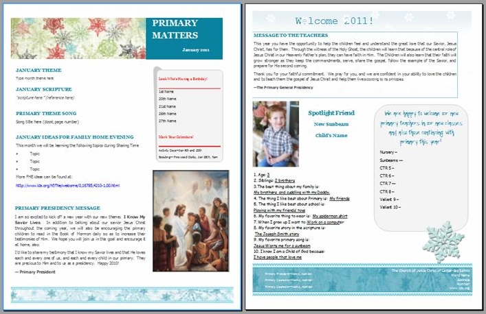 amber's notebook: Primary Newsletter Templates