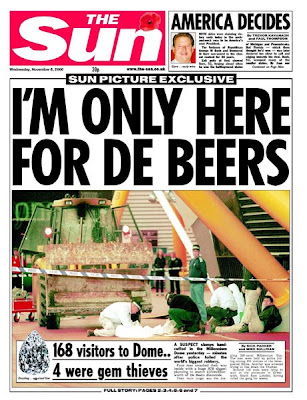 Sun Headlines: Classics: I'm only here for De Beers