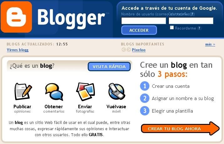 Como crear un blog Tutorial de blogger 1