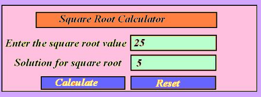 mathematical curiosity: square root calculator help
