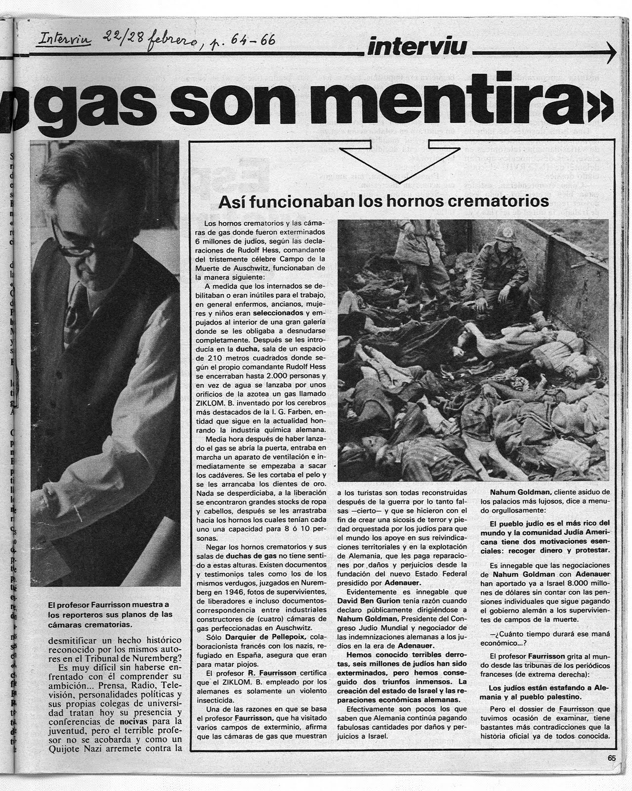 Talk:Robert Faurisson/Archive 1 - Wikipedia