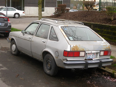 OLD PARKED CARS.: 1981 Chevrolet Chevette Wagon.