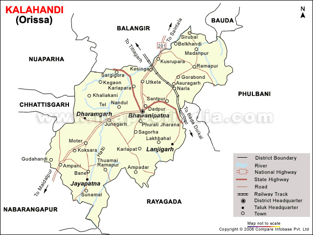 Incredible Kalahandi: Map Of Kalahandi