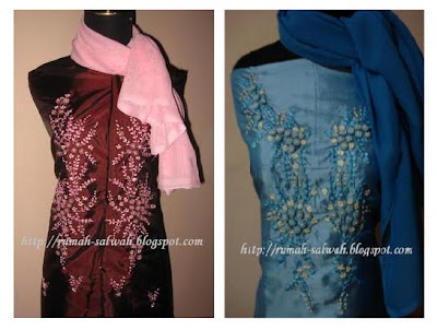 Salwah Collection: Kain Tafeta Sulam Pita (Setelan)