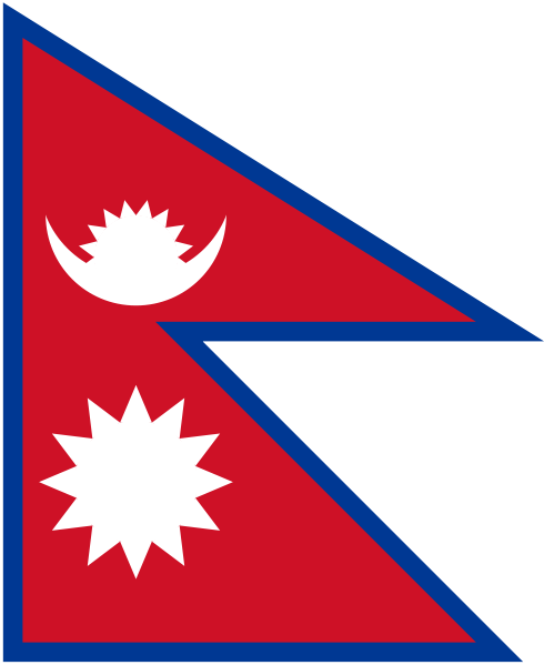 The flag of Nepal. I don't know of any other non rectangular flags, I'm ...