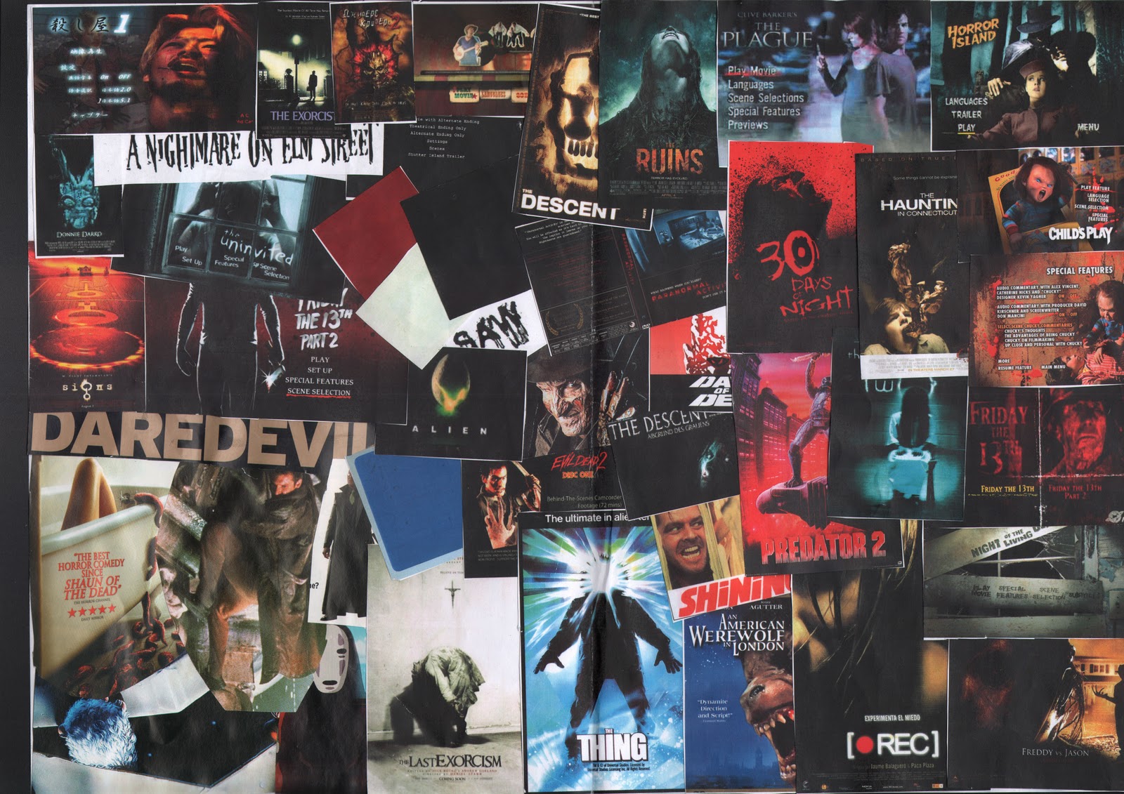 MaxAkermanMediandyr1: Horror Mood Board for DVD design