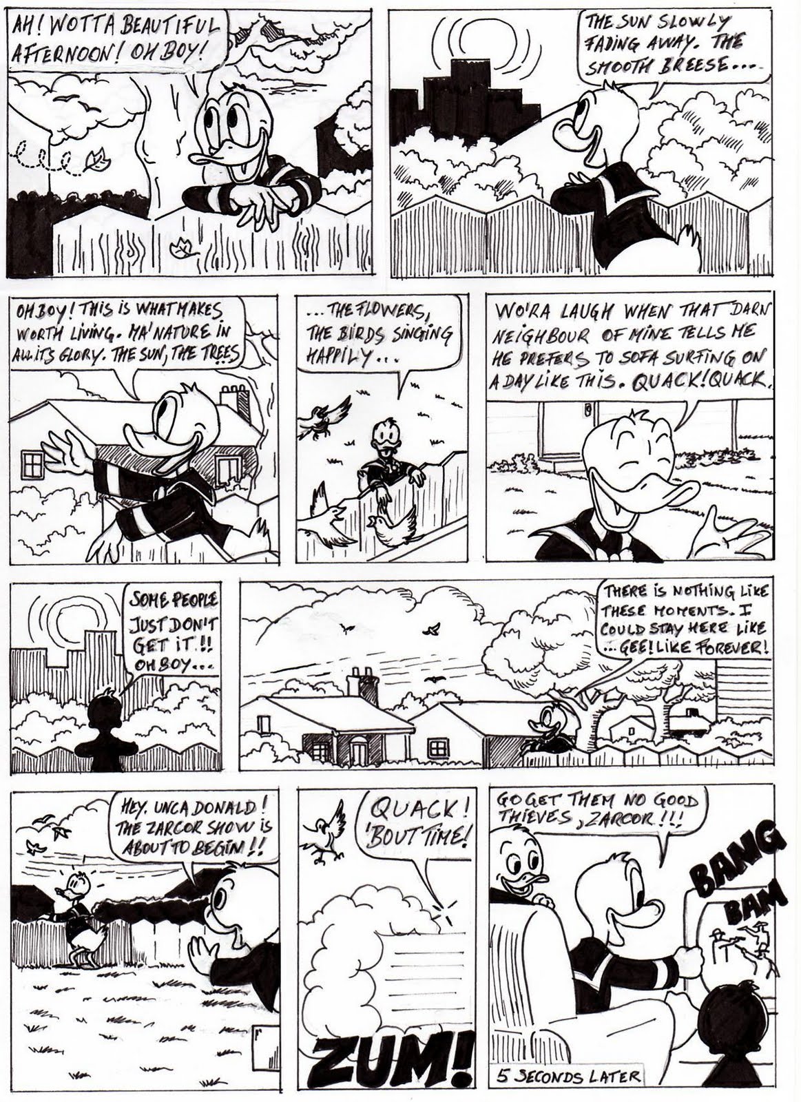 O meu canto: Uma pequena BD do Pato Donald