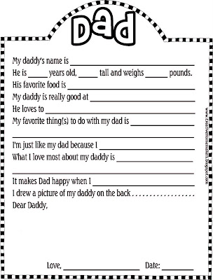 Father's Day Kid's Interview Card | Munchkins and Mayhem
