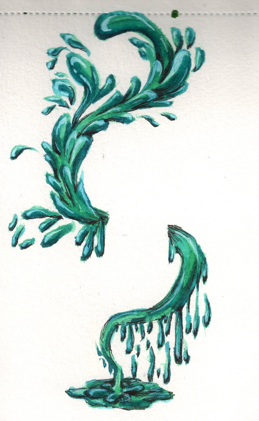 Cassi's Black Book Experiments: Doodle: Water splash