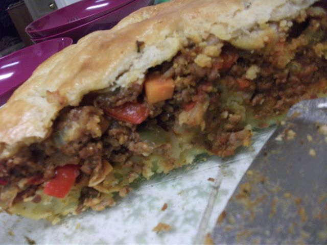 Flying Pie Man: Englishman made a Meat Pie for Italian.