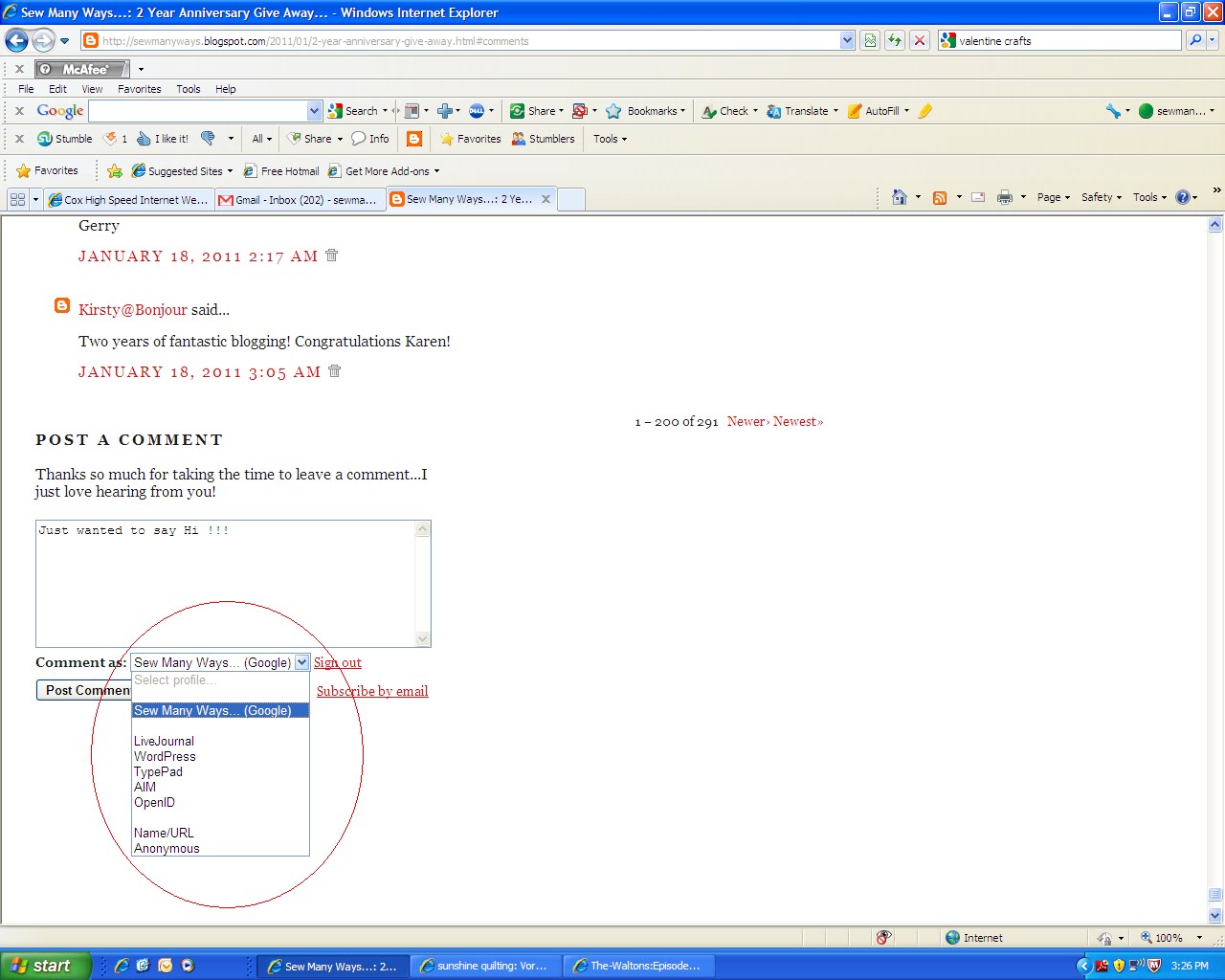 Sew Many Ways...: Blog Buddy...How To Comment On A Post