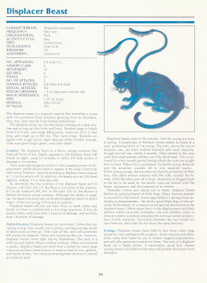 Carjacked Seraphim: 4e Displacer Beast