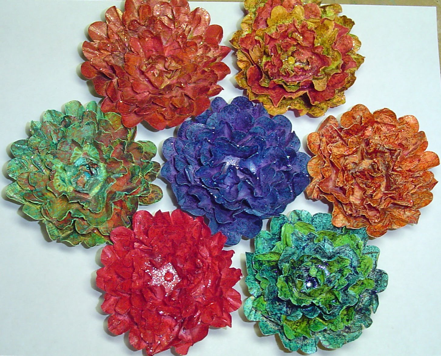 Mixed Media,Altered Art and Art Journaling!: Home Made Prima Flowers!