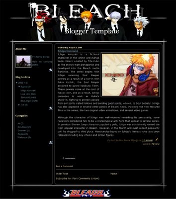 12 template Anime Blogger | Template free free