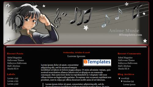 12 template Anime Blogger | Template free free