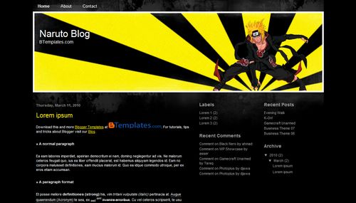 12 template Anime Blogger | Template free free