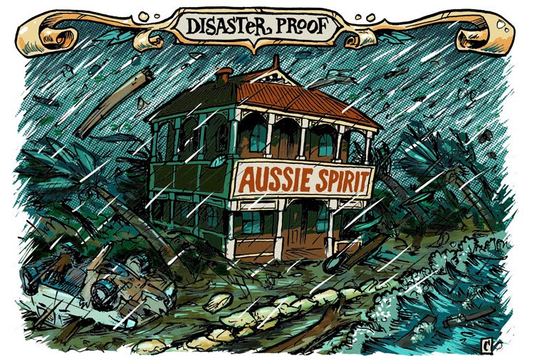 Fantastic cartoon depicting recent Australian floods & Cyclone event ...