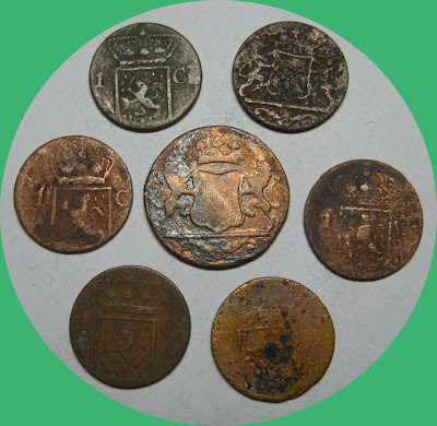 VOC COIN: 1700's COIN COLONIAL DUIT DUTCH PENNY CENT LOT US VOC