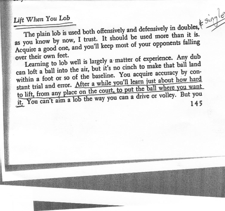 Paul VI Tennis: Valuable Lob City Tip - A Good Practice Today - And ...