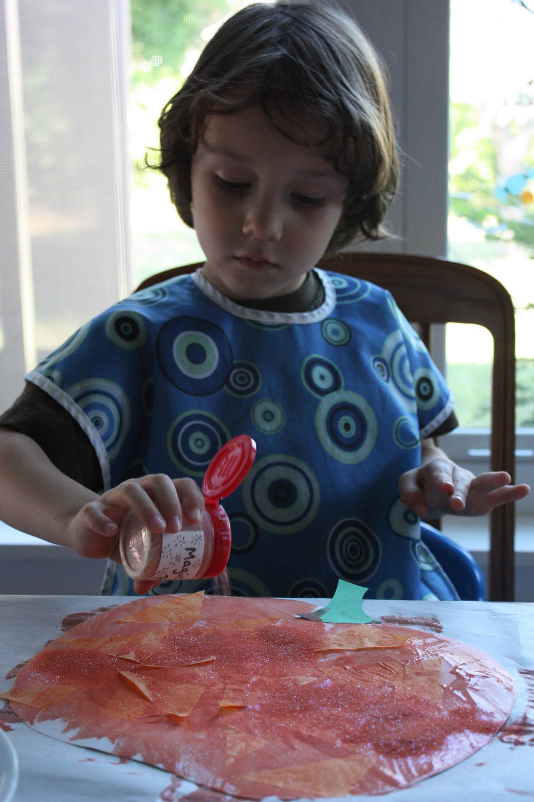 Ankle Biter Art: "Magic Pumpkin" glue project