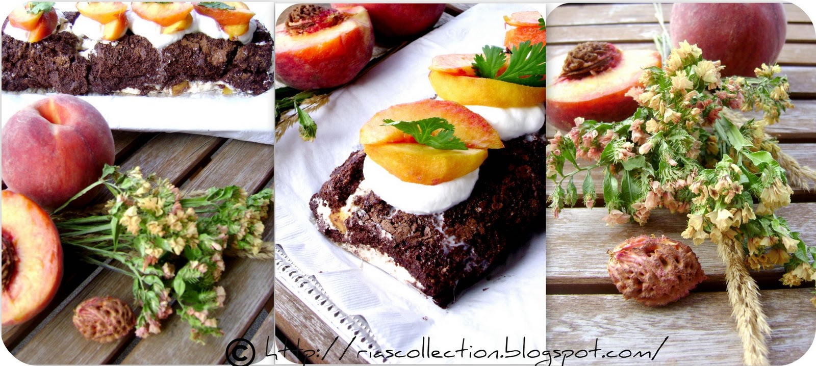 Ria's Collection: CHOCOLATE ROULADE with PEACHES & CREAM