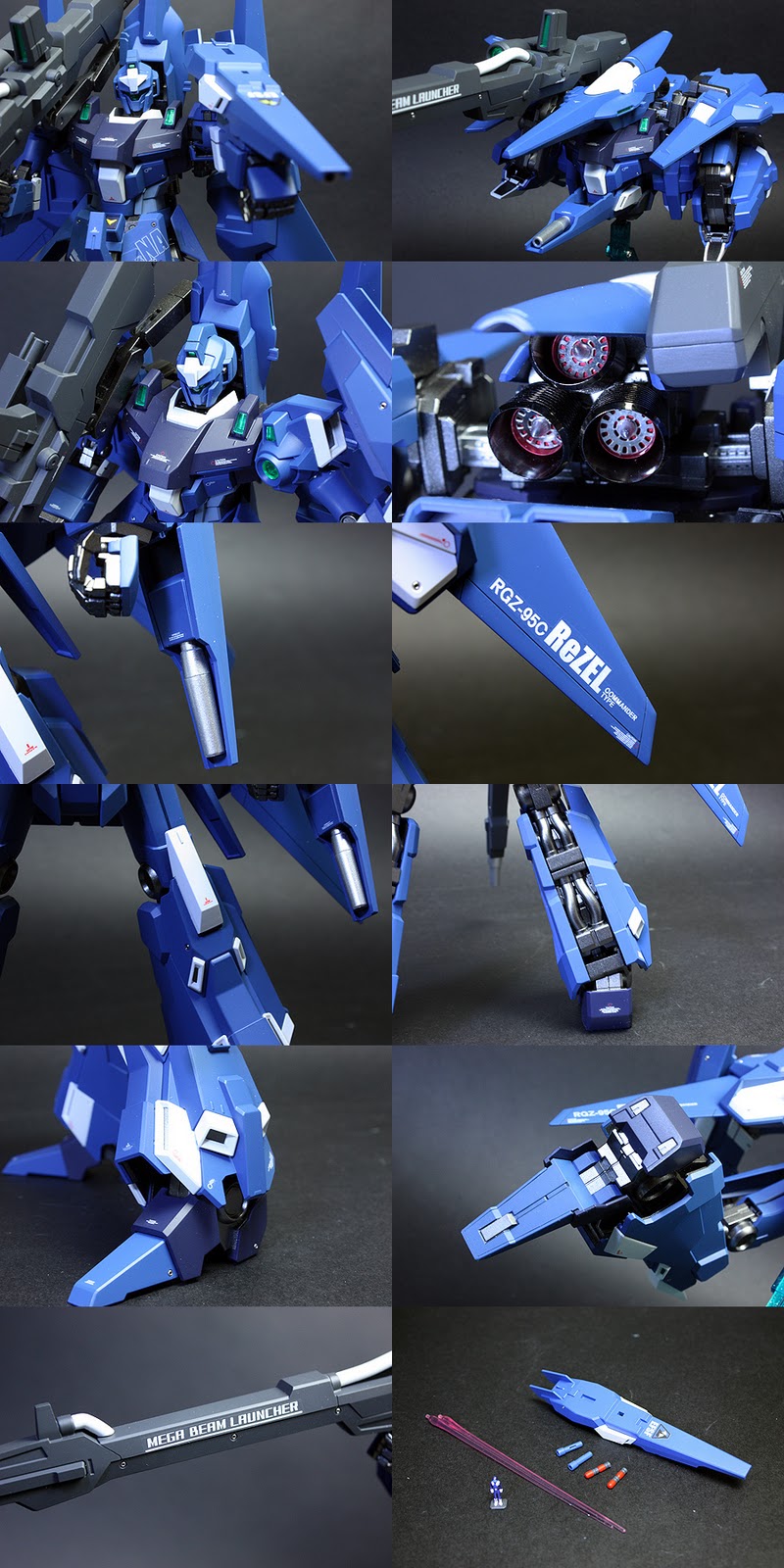 GUNDAM GUY: MG 1/100 RGZ-95C ReZEL Commander Type - Painted Build