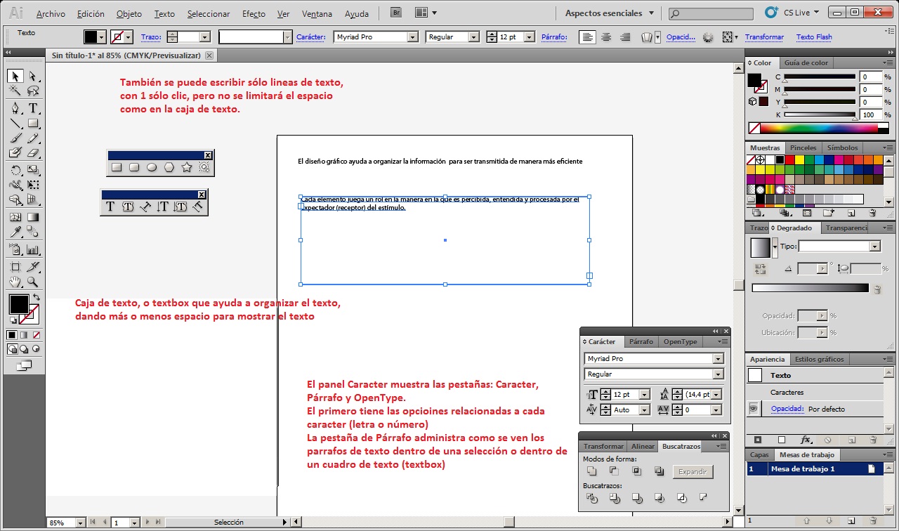 ICI Diseño: Herramienta Texto