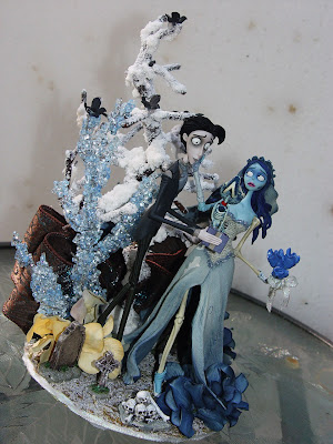 My Unique-Custom Creations: CORPSE BRIDE WEDDING CAKE TOPPERS