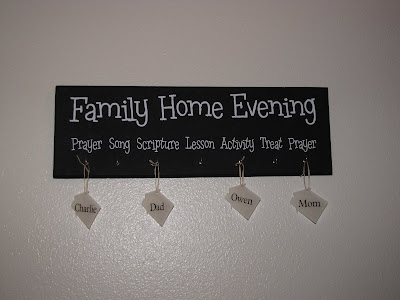 She's Crafty!: Family Home Evening Board
