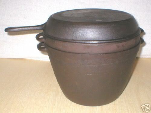 ramblings on cast iron: Three piece combo cooker