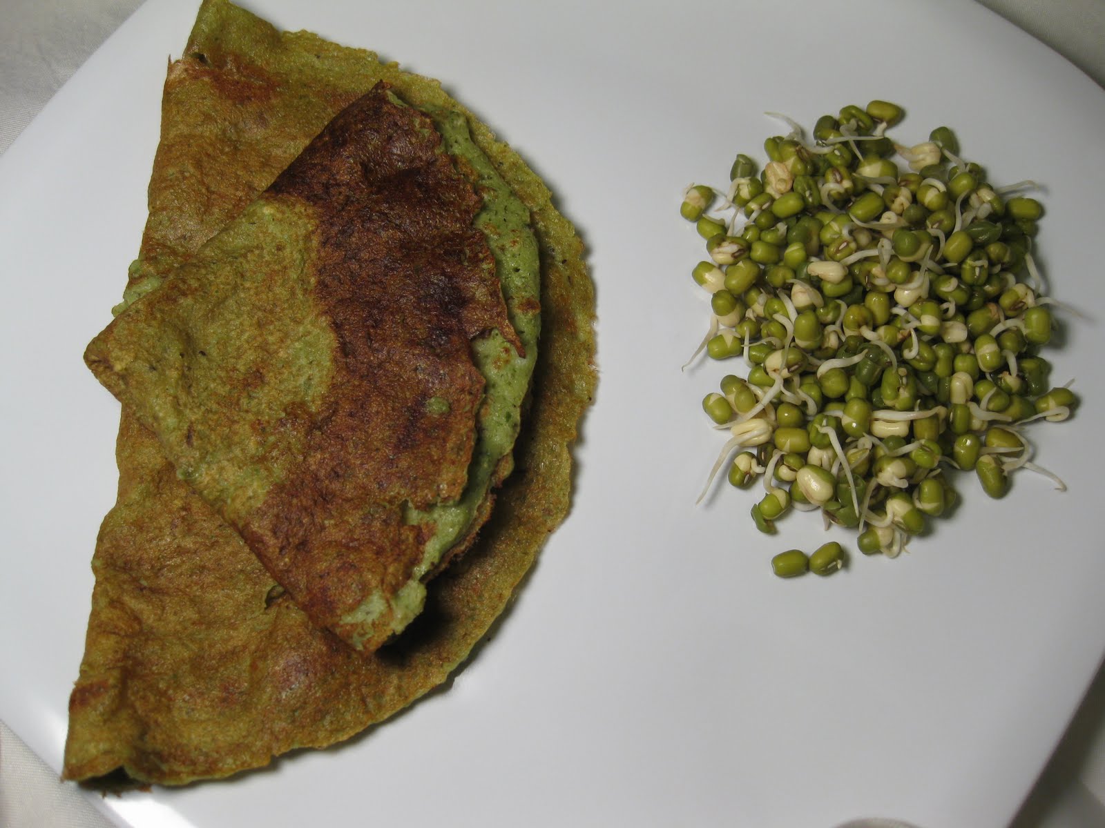 A food blog on my kitchen cuisine: Sprouted Moong dal and Oats Dosa – A ...