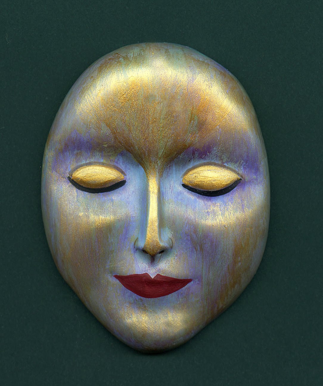 Linsart Creations in Clay: One of a Kind Abstract Face Wall Plaques