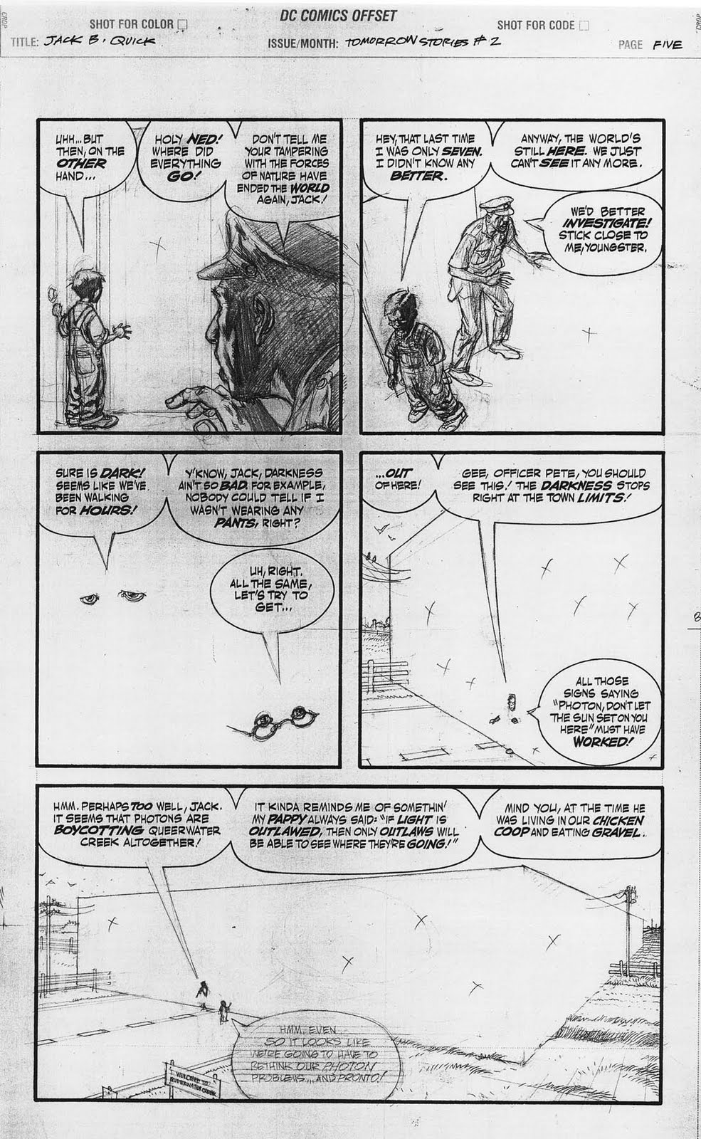 Kevin Nowlan: Jack B. Quick "The Unbearableness of Being Light", page 5