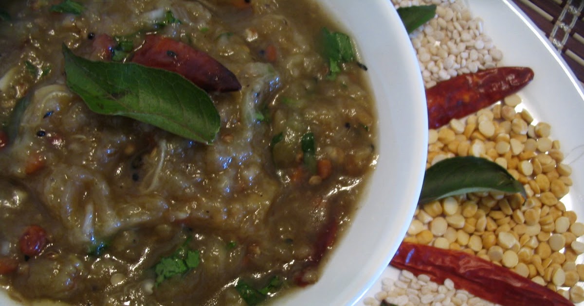 Dishesfrommykitchen: VANKAYA PACHI PULUSU(ROASTED EGGPLANT IN TAMARIND ...