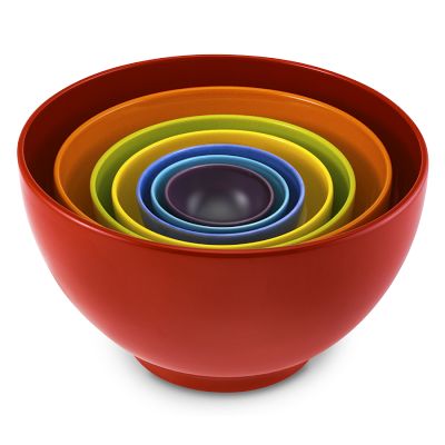 Striped Duck Cookery: Ceramic Mixing Bowls: Rainbow Nesting in the Kitchen