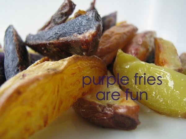 make happy: purple french fries