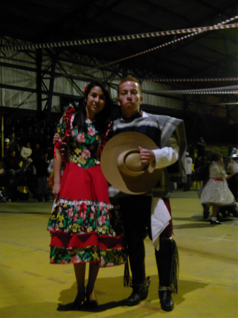 Teaching Adventure In Chile: Traditional Dress for Cueca Dance - at School