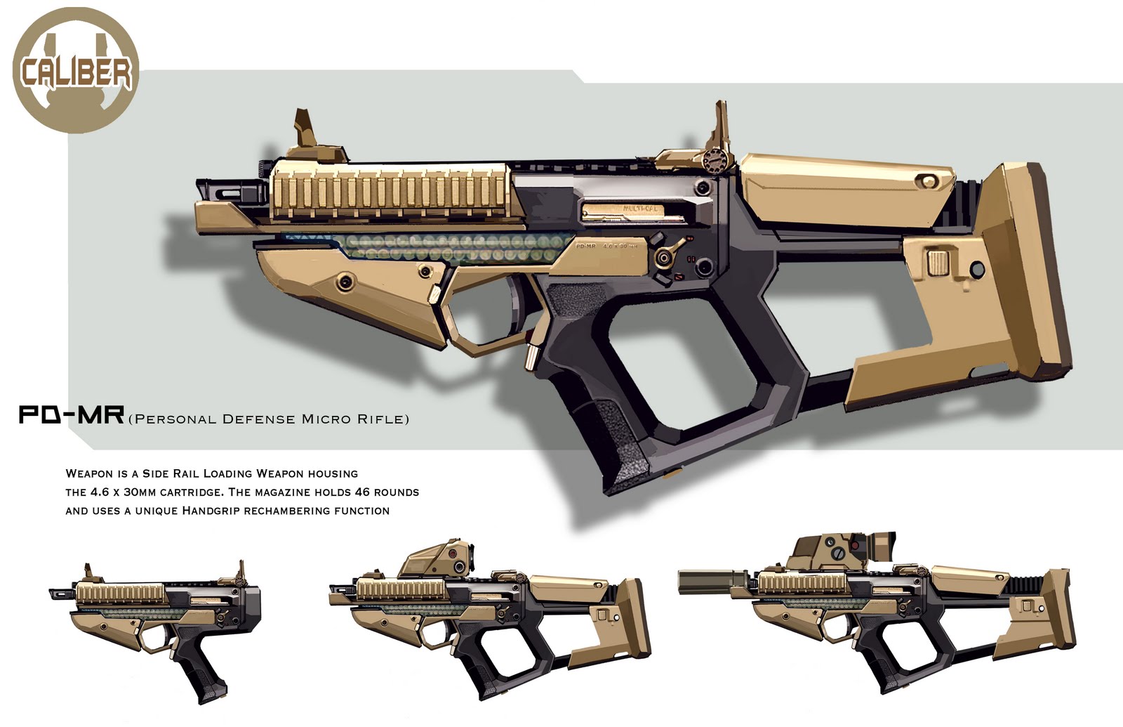 Personal Defense Micro Rifle by Brian Matyas : r/ImaginaryTechnology