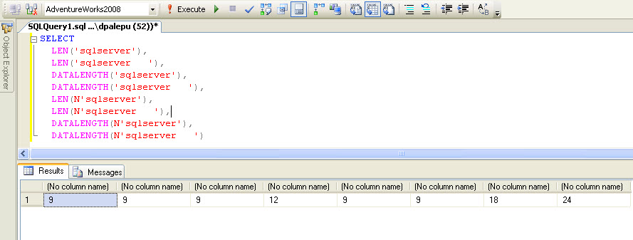 Database And BI Concepts Blog SQL Server Difference Between LEN And Database And BI Concepts Blog SQL Server Difference Between LEN And