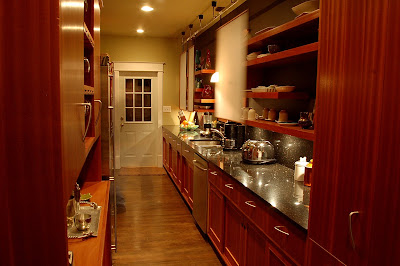 C.B. Fine Cabinets: Mahogany and Sepele Kitchen, Galley Detail, note ...
