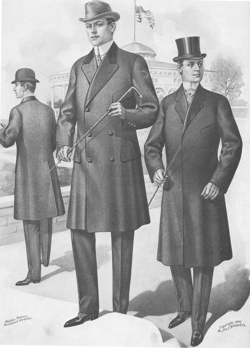 Vintage Ephemera: Men's overcoats fashion plate - 1901