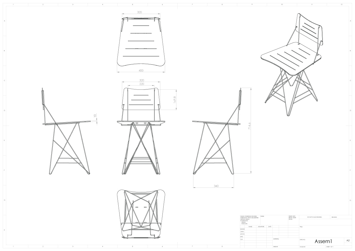 industrial design: Final Cafe Chair