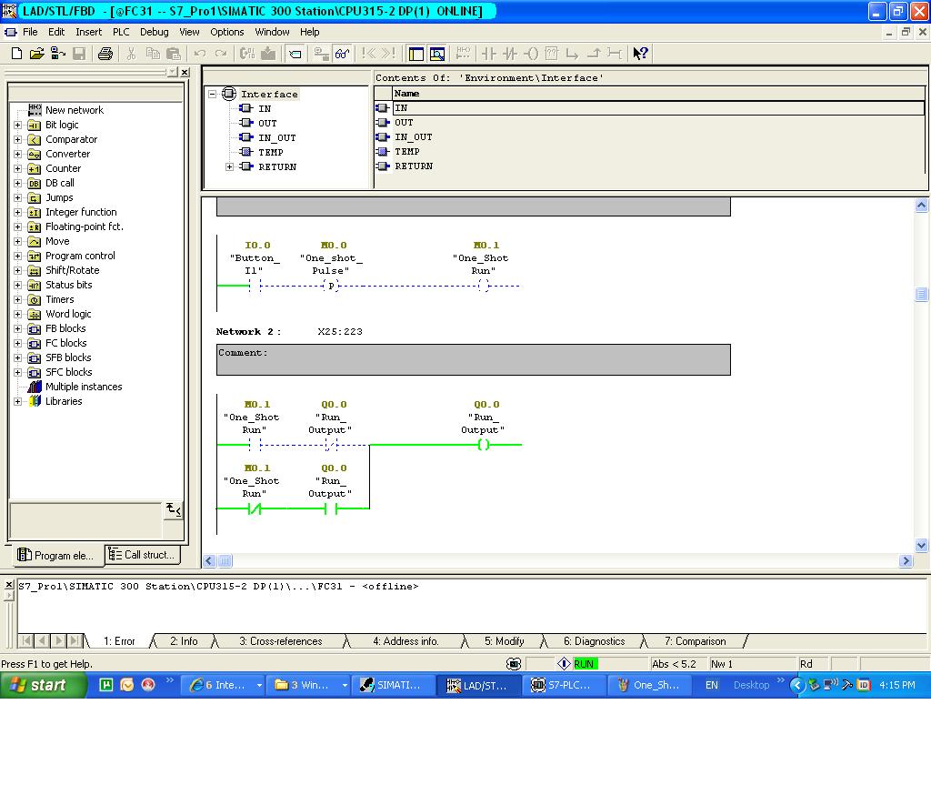 PLC (PAC) - SCADA solutions: ONE SHOT - ONE BUTTON