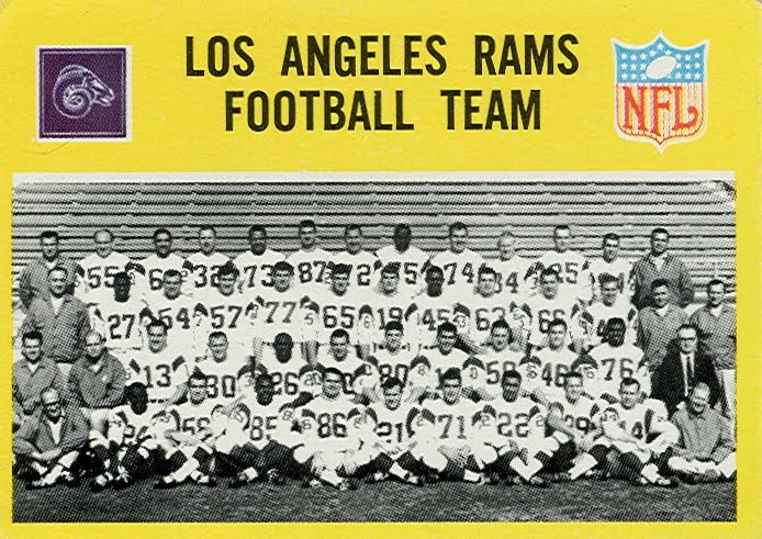 1967 Football Cards: Los Angeles Rams