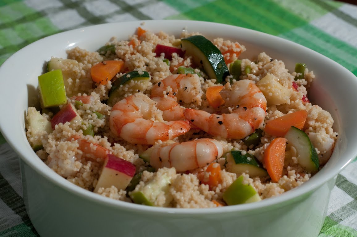 Blog da Família Buzuzu: Cuscuz Integral com Camarão