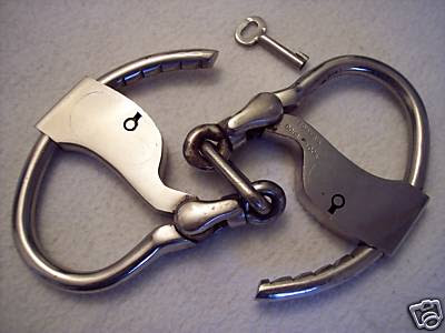 RestraintsBlog: VINTAGE TOWER HANDCUFFS & LEG IRONS #11#51 NICKEL NIB