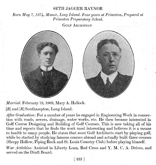 Anthony Pioppi: Rediscovered Seth Raynor Photos and Bio