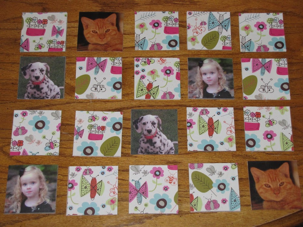 Keeping My Cents ¢¢¢: Homemade Photo Memory Game