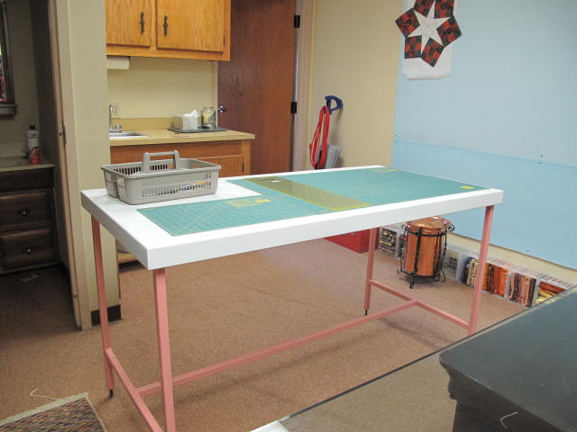 Quilting Along the Ley Lines: Pink Workbench